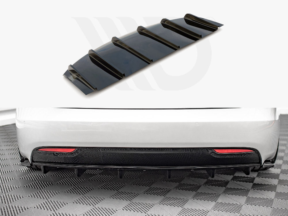 Tesla Model S Facelift Rear Diffuser Gloss Black Maxton Style – Carbon ...