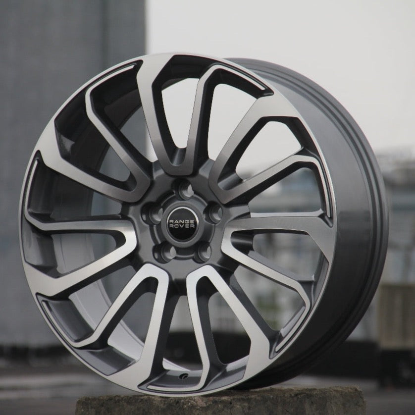 Range Rover Velar Alloy Wheels Diamond Cut Turbine Style – Carbon Accents
