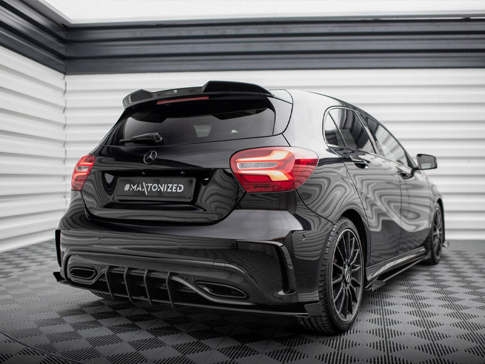 Mercedes A Class W176 Rear Diffuser Gloss Black Maxton Style – Carbon ...