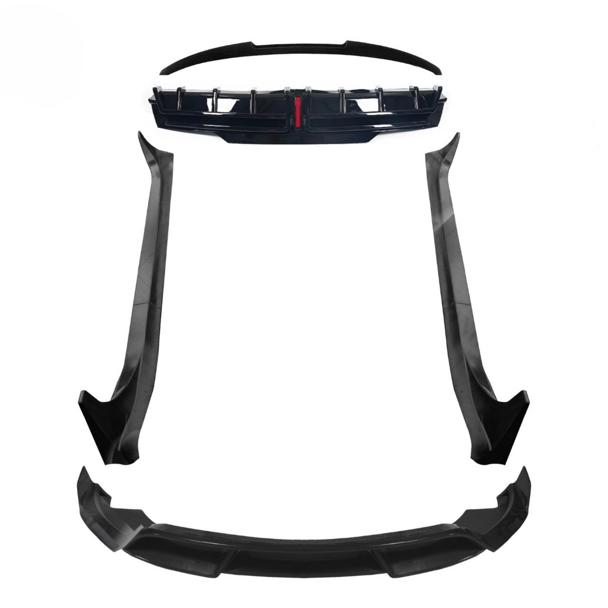 Tesla Model 3 Facelift LED Body Kit Gloss Black Aero Style – Carbon Accents