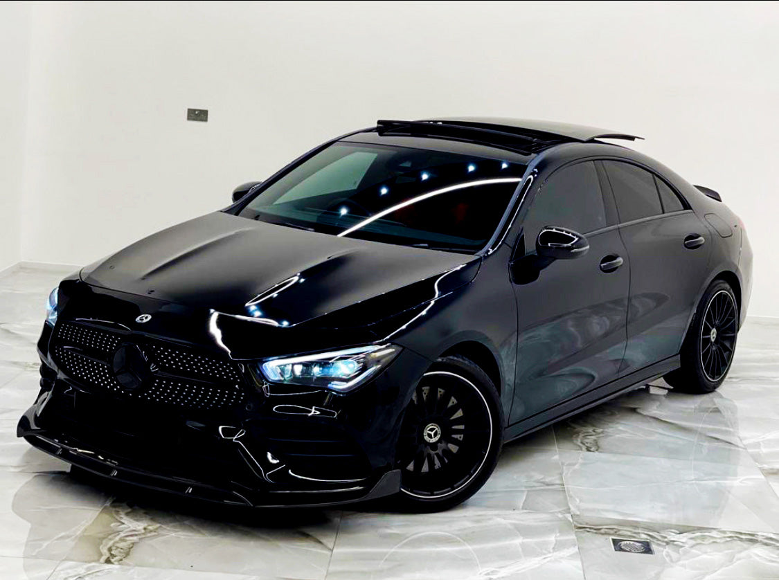 Mercedes CLA W118 Front Splitter Gloss Black CLA45 Style – Carbon Accents