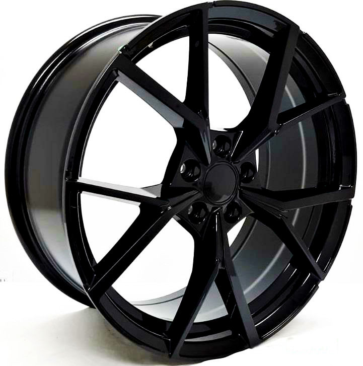 VW Golf MK7 MK7.5 Alloy Wheels Gloss Black Pretoria Style – Carbon Accents
