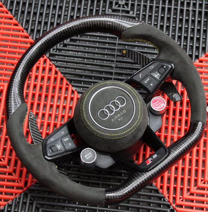 Audi R8 4S Carbon Fibre Steering Wheel with LED Race Display – Carbon ... Audi R8 4S Carbon Fibre Steering Wheel with LED Race Display – Carbon ...