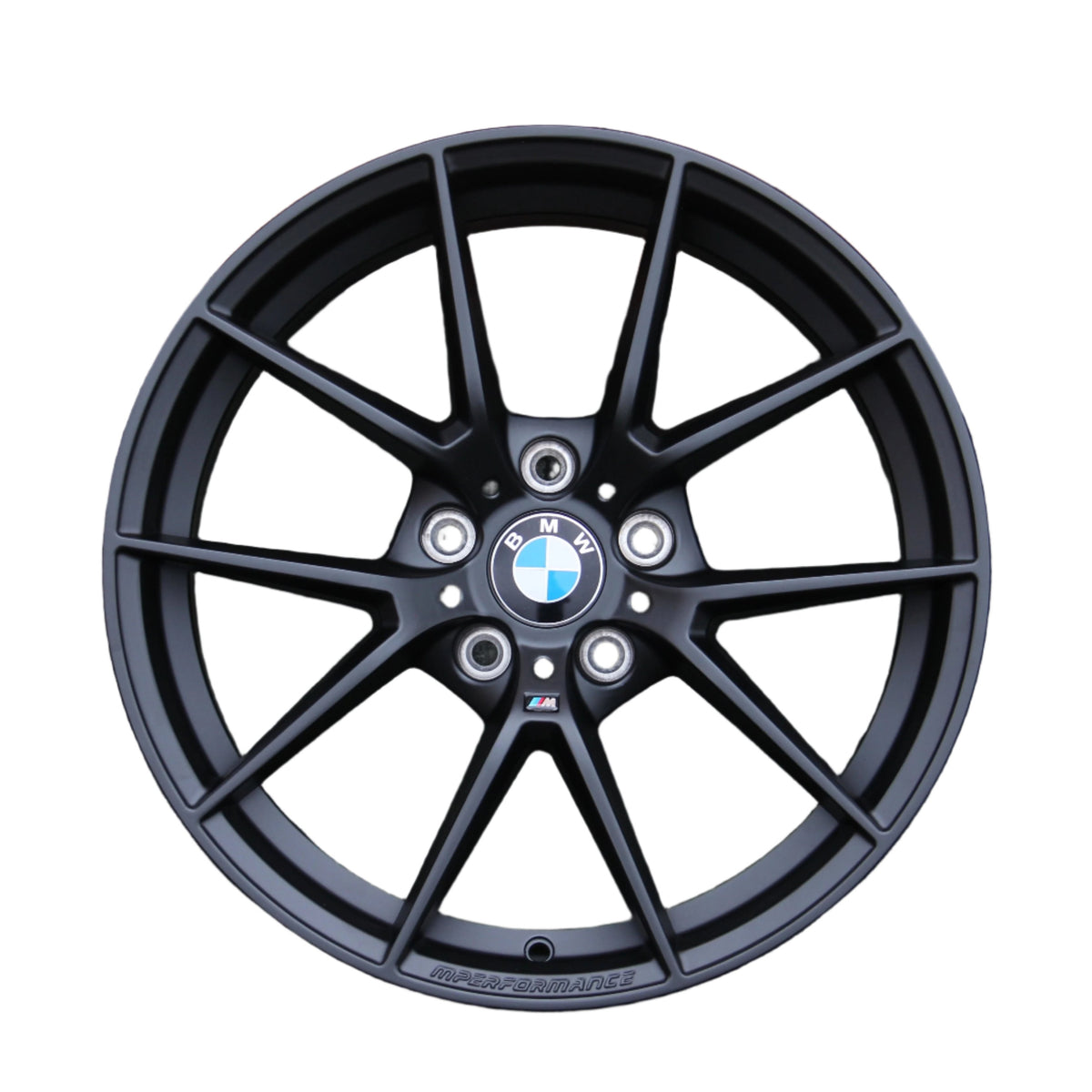 BMW F Series Alloy Wheels Satin Black 763M Style – Carbon Accents