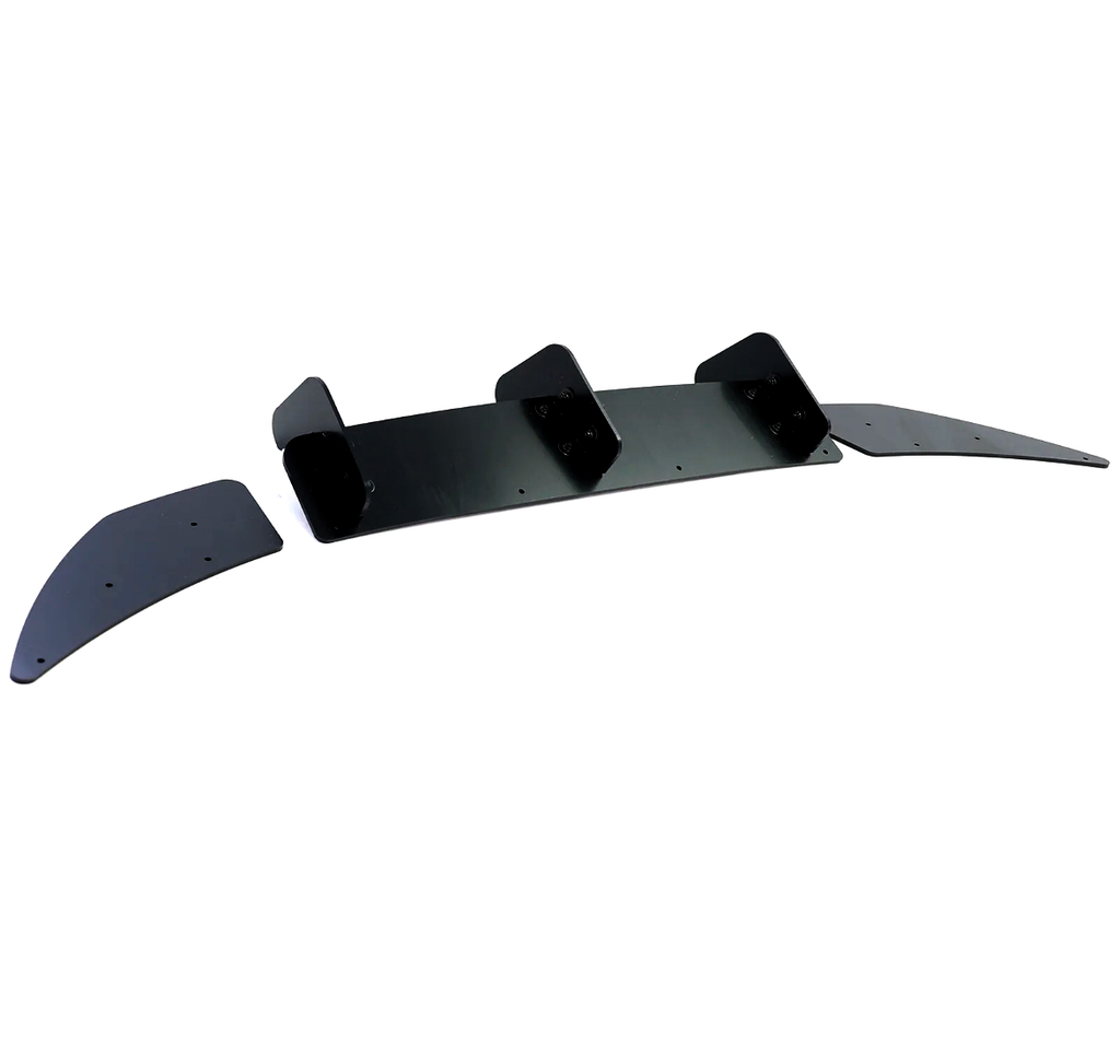 VW Golf R MK7 Diffuser Gloss Black 3 Fin Style – Carbon Accents