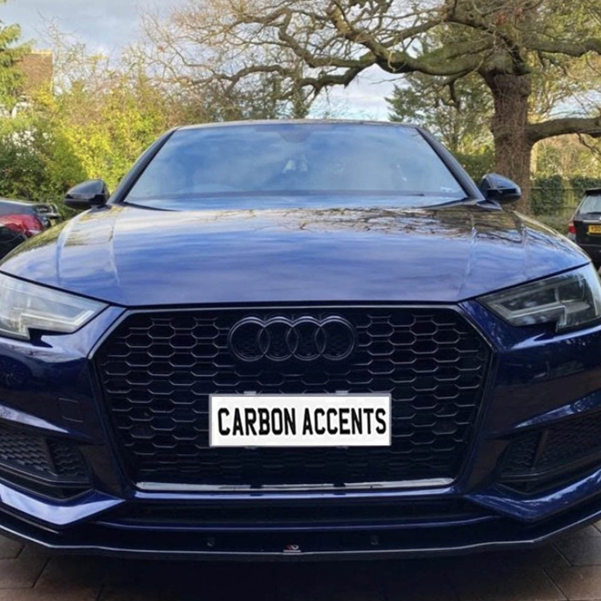 Audi A4 B9: Grill Gloss Black RS Honeycomb with Quattro Style – Carbon ...