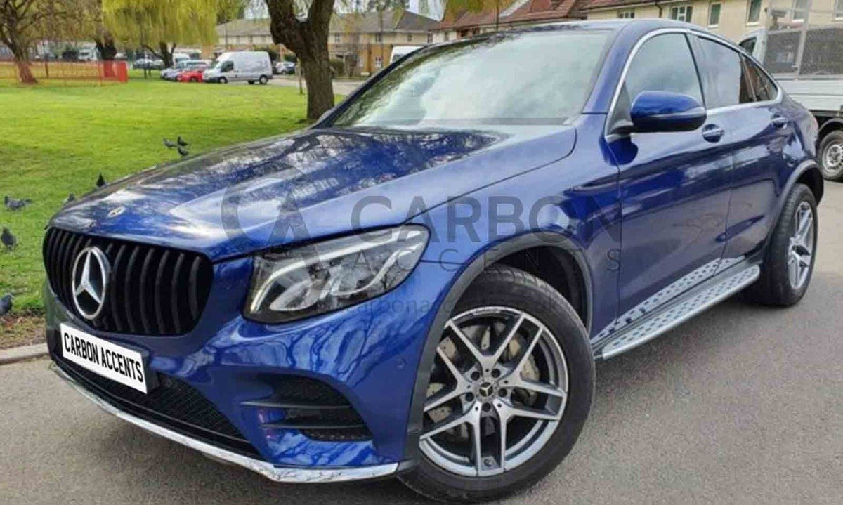 Mercedes GLC Class W253 Grill Black Panamericana GT Style – Carbon Accents